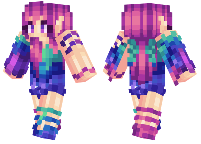 Colourful Girl | Minecraft Skins