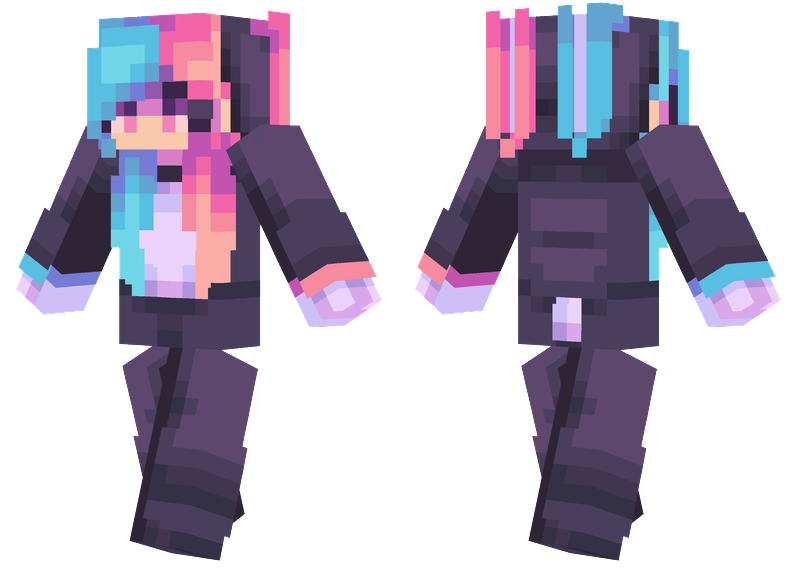 Pink & Blue Rabbit | Minecraft Skins