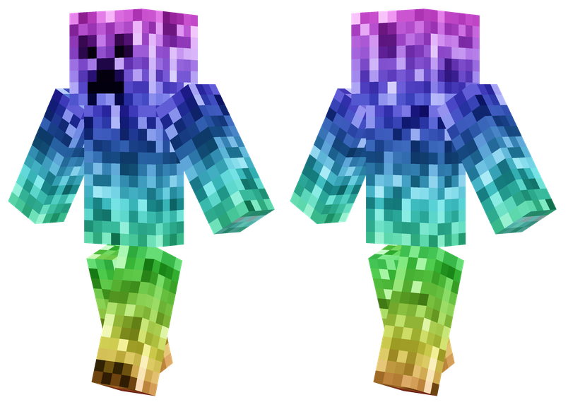 Rainbow Creeper | Minecraft Skins