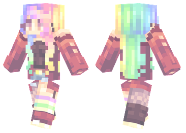 Rainbow Hair | Minecraft Skins